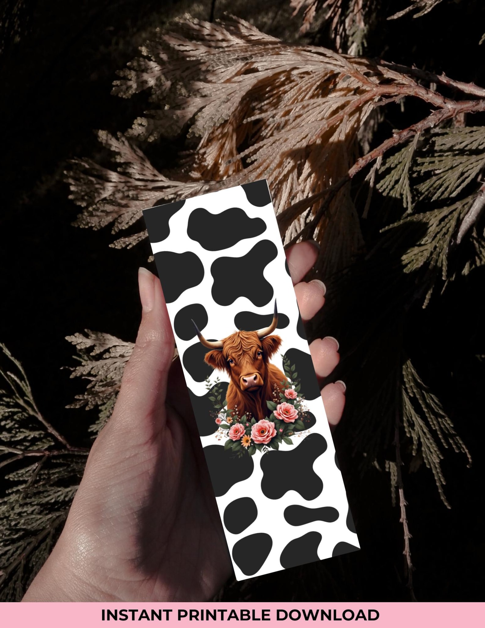 Highlands Cows Bookmark Set | Printable Farm Animal Bookmarks | Rustic ...