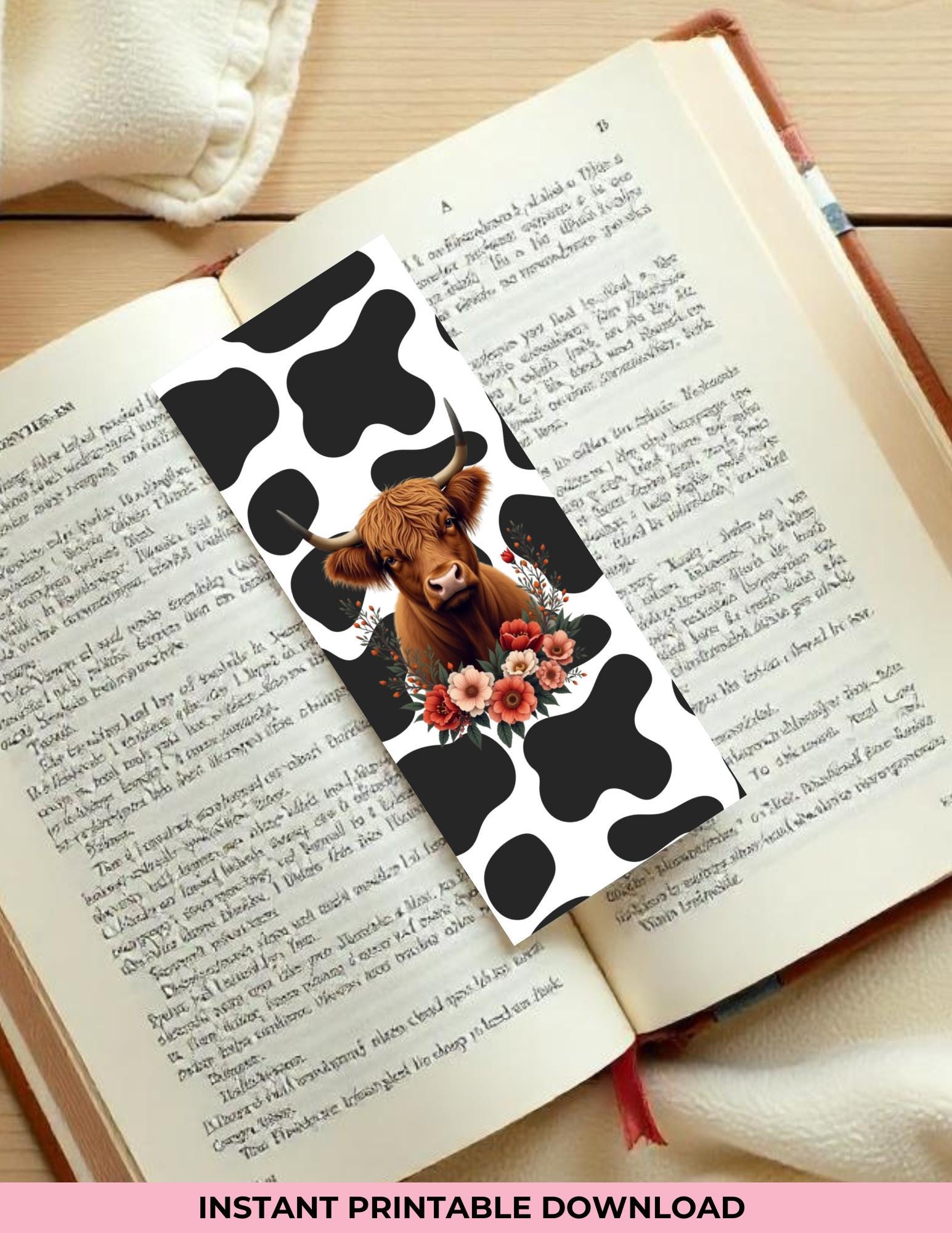 Highlands Cows Bookmark Set | Printable Farm Animal Bookmarks | Rustic ...