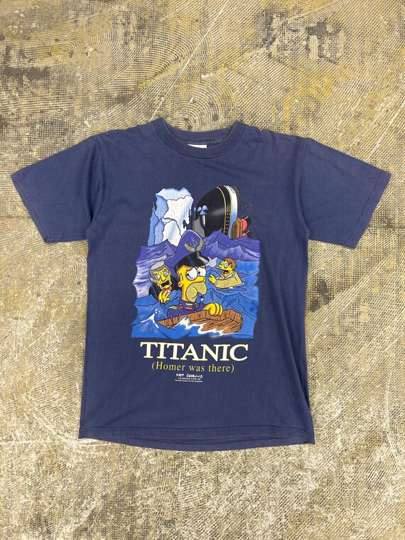 Vintage The Simpsons Titanic Redwood Tee 1998 - Gem
