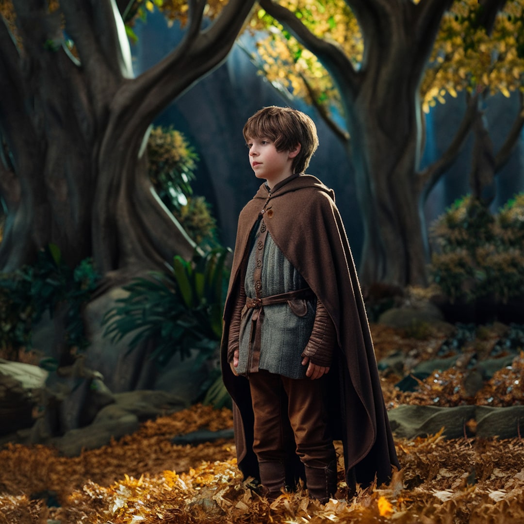 Kids Medieval Cloak With Hood Costume, Wizard Elven Hooded Cape, Cape ...