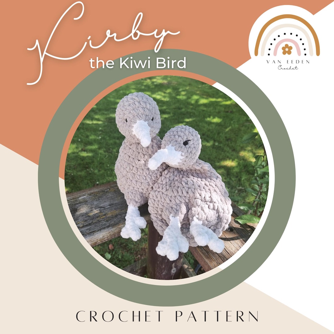 Kiwi Bird Crochet Pattern – Kirby Snuggler/stuffie, Beginner Friendly ...