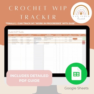 Crochet WIP Tracker | Work in Progress | Digital Crochet Tracker | Yarn ...