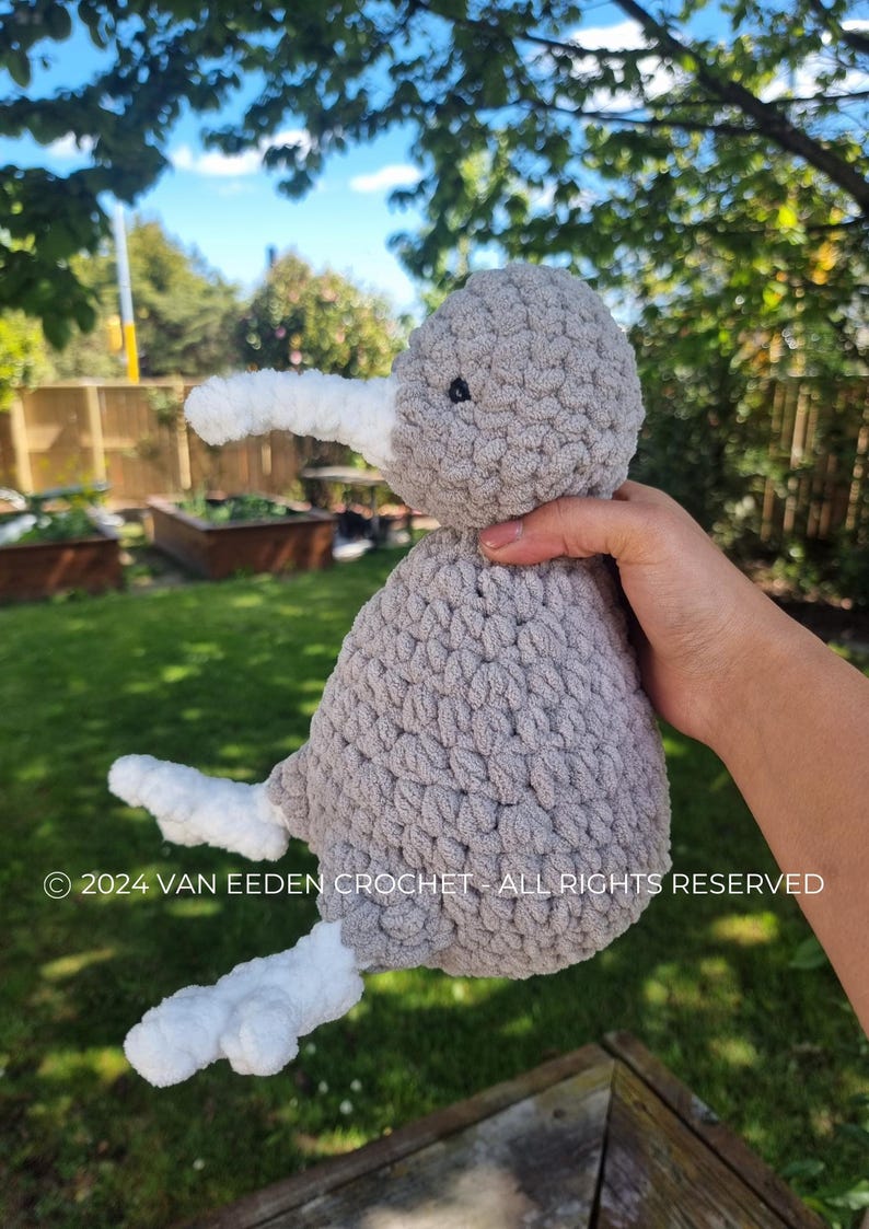 Kiwi Bird Crochet Pattern – Kirby Snuggler/stuffie, Beginner Friendly ...