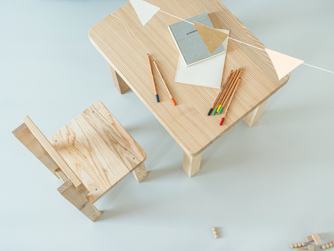 Craft Table for Kids, Educational Table, Wood Table & Chair for Kids ...