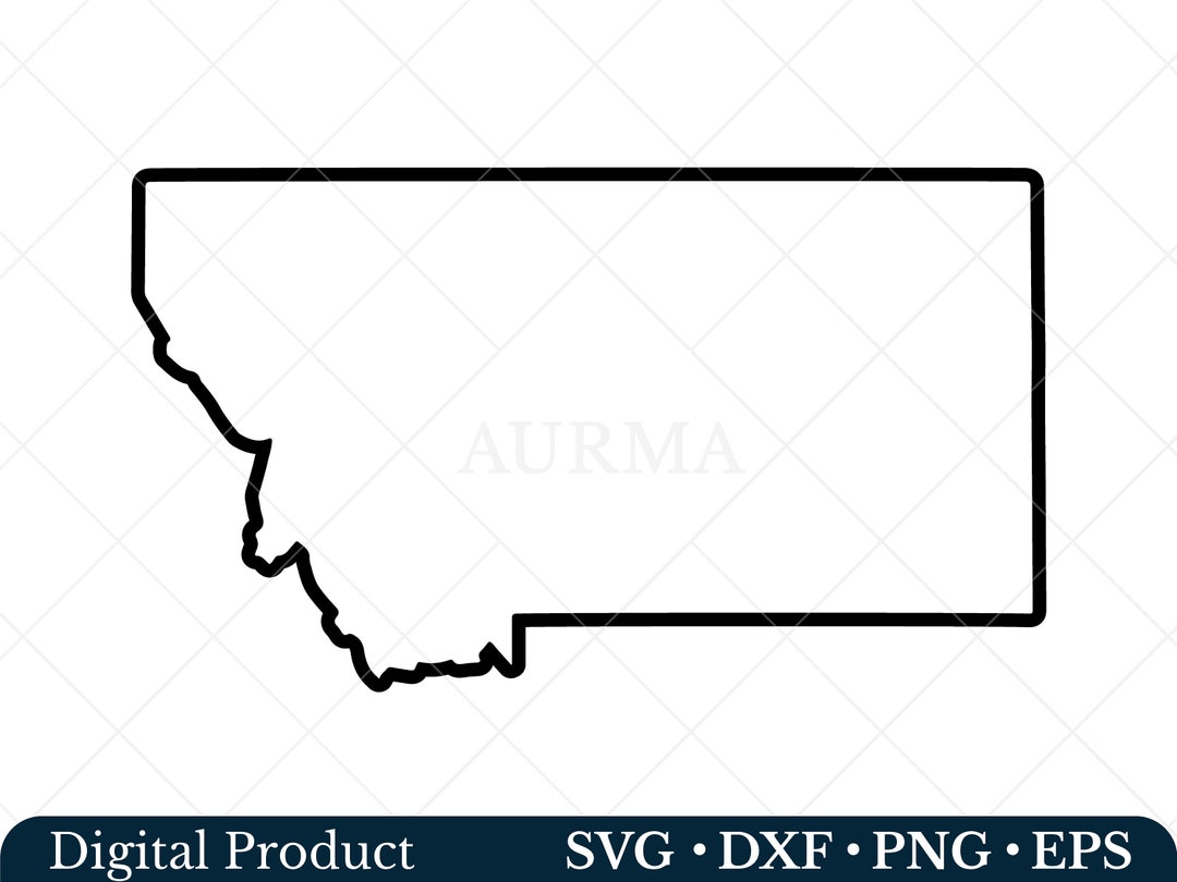 Montana State Svg, Montana Png, Patriotic Svg, Cut File, US State Map ...