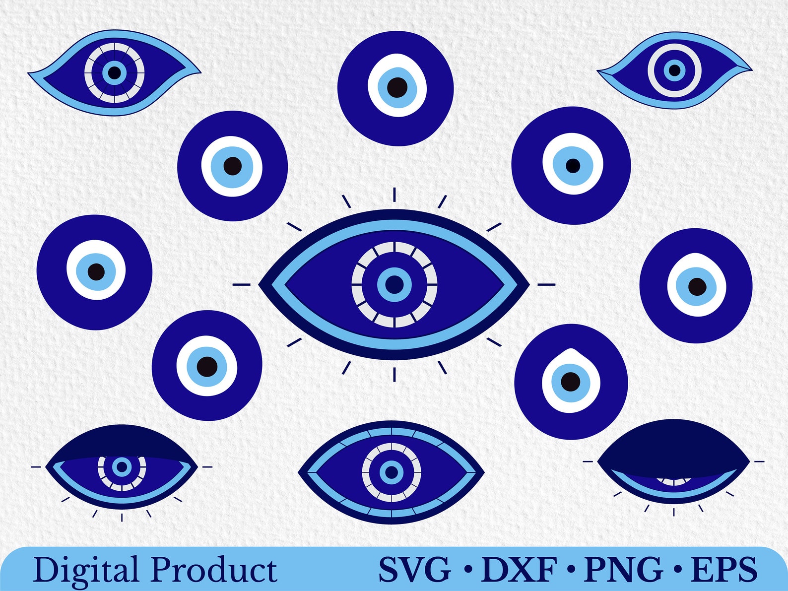 Set of Evil Eye Svg. Turkish Evil Eye Svg. Witchy Clip Art. Greek Evil ...
