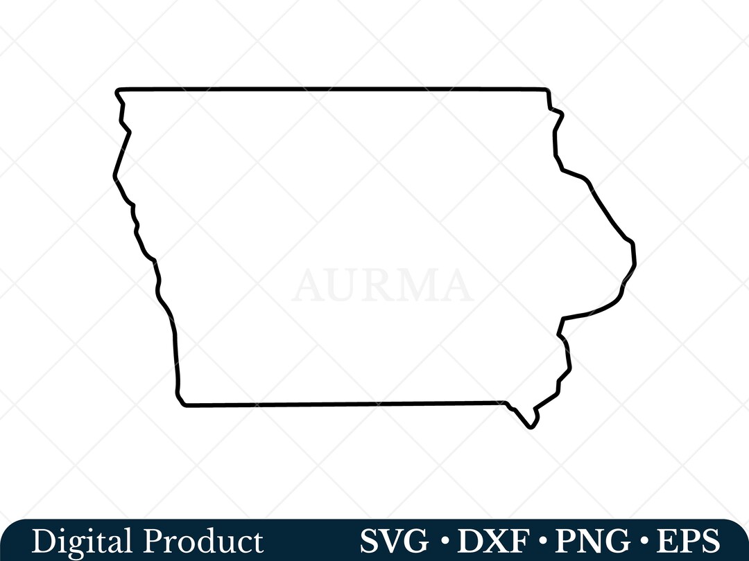 Iowa State Svg, Iowa Png, Patriotic Svg, Cut File, US State Map, Svg ...