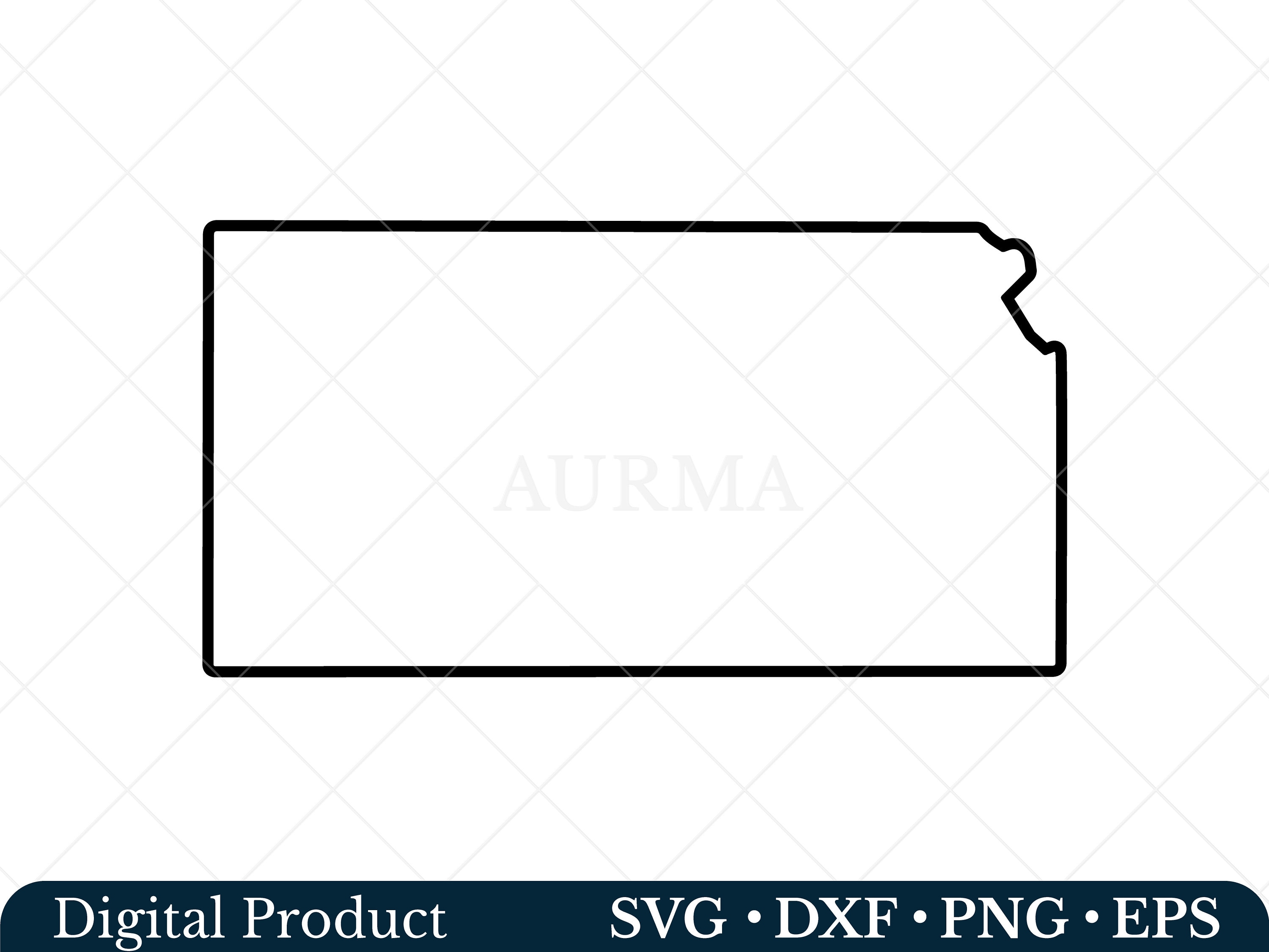 Kansas State Svg, Kansas Png, Patriotic Svg, Cut File, US State Map ...