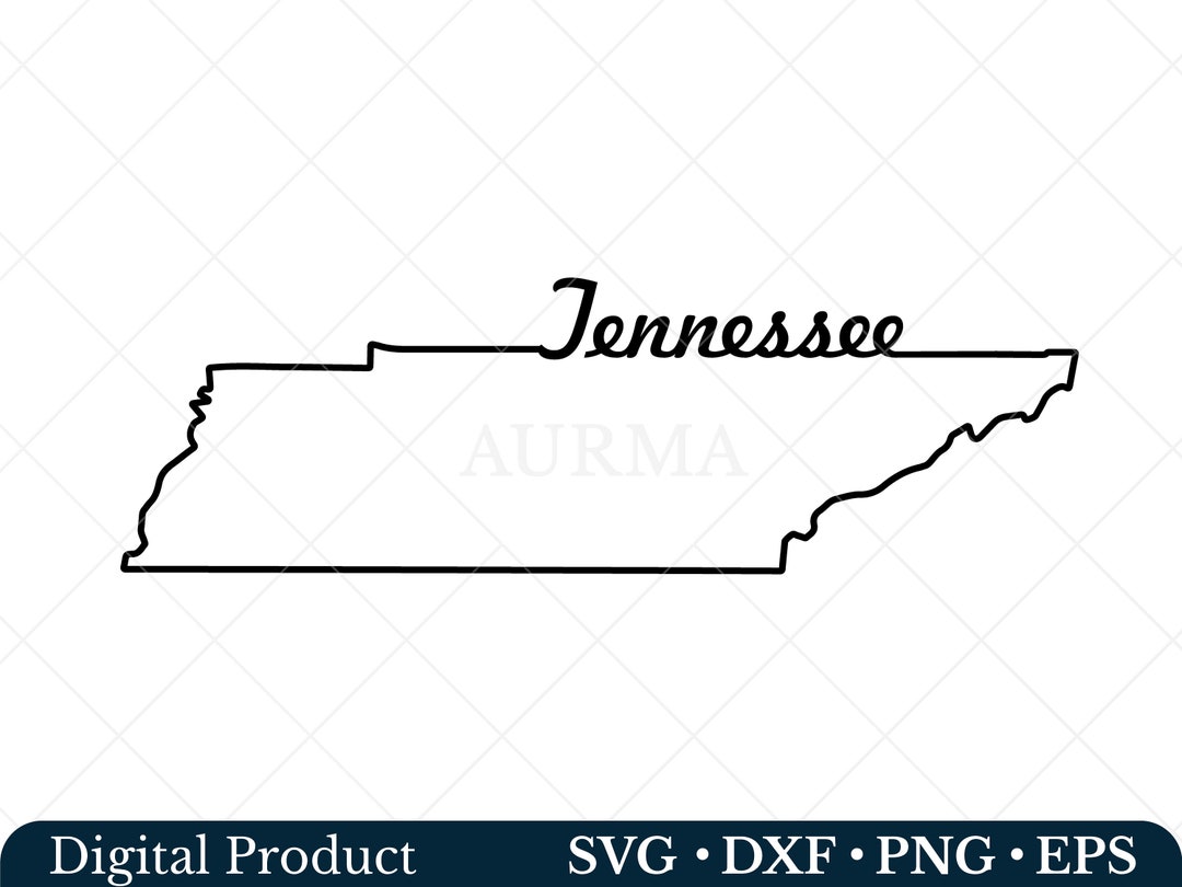 Tennessee State Svg, Tennessee Png, Outline Tennessee Map, Retro ...