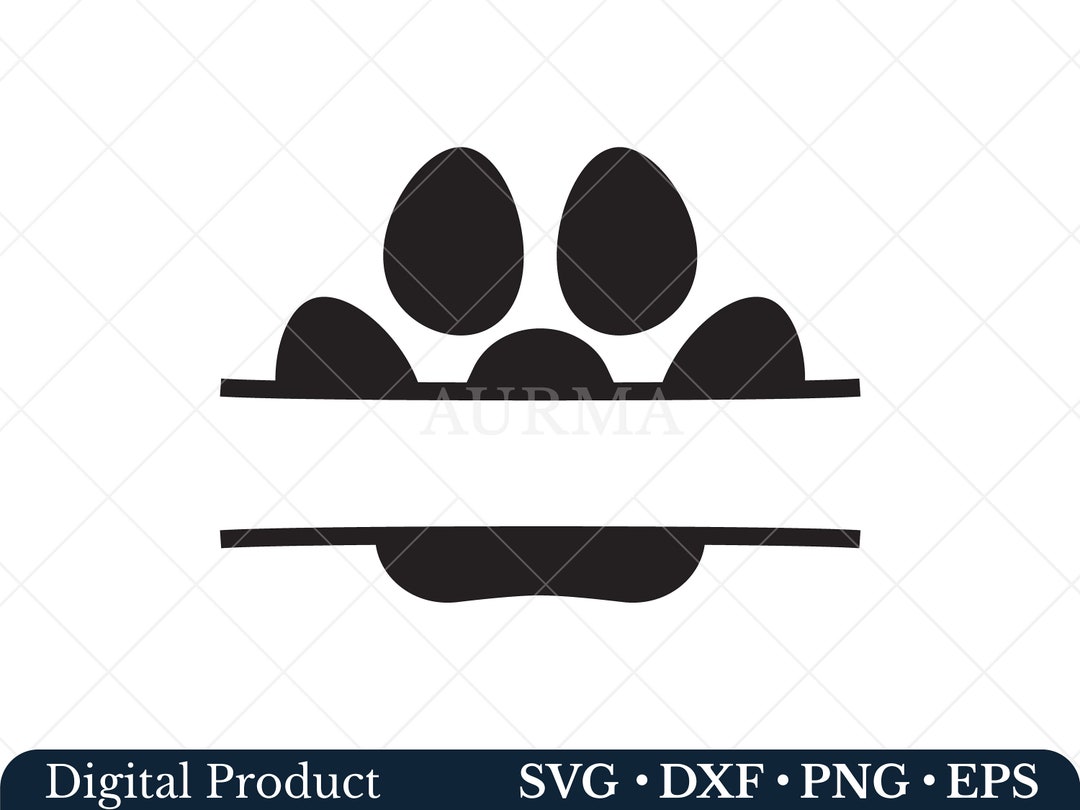 Paw Print Svg, Dog Bone Svg, Pet Plate Svg, Split Monogram Svg, Pet ...