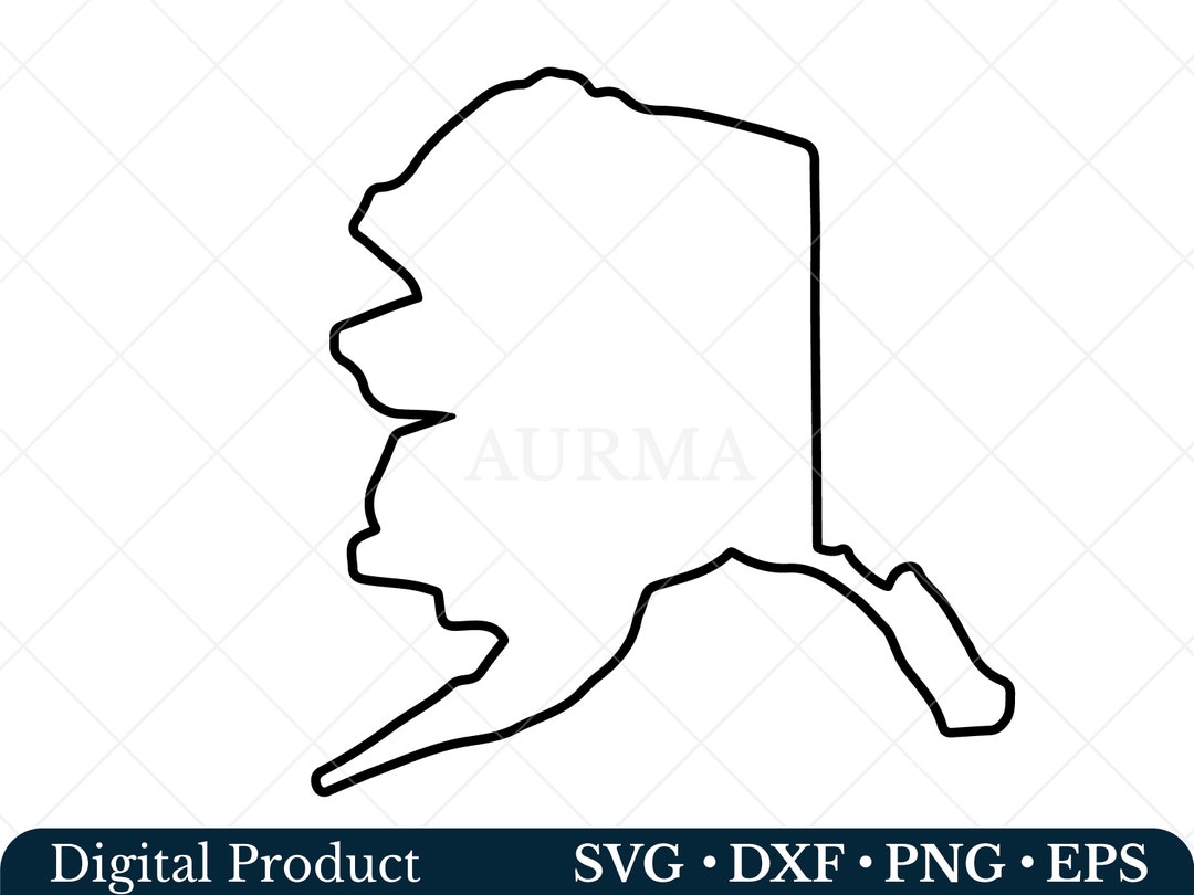 Alaska State Svg, Alaska Png, Patriotic Svg, Cut File, US State Map ...