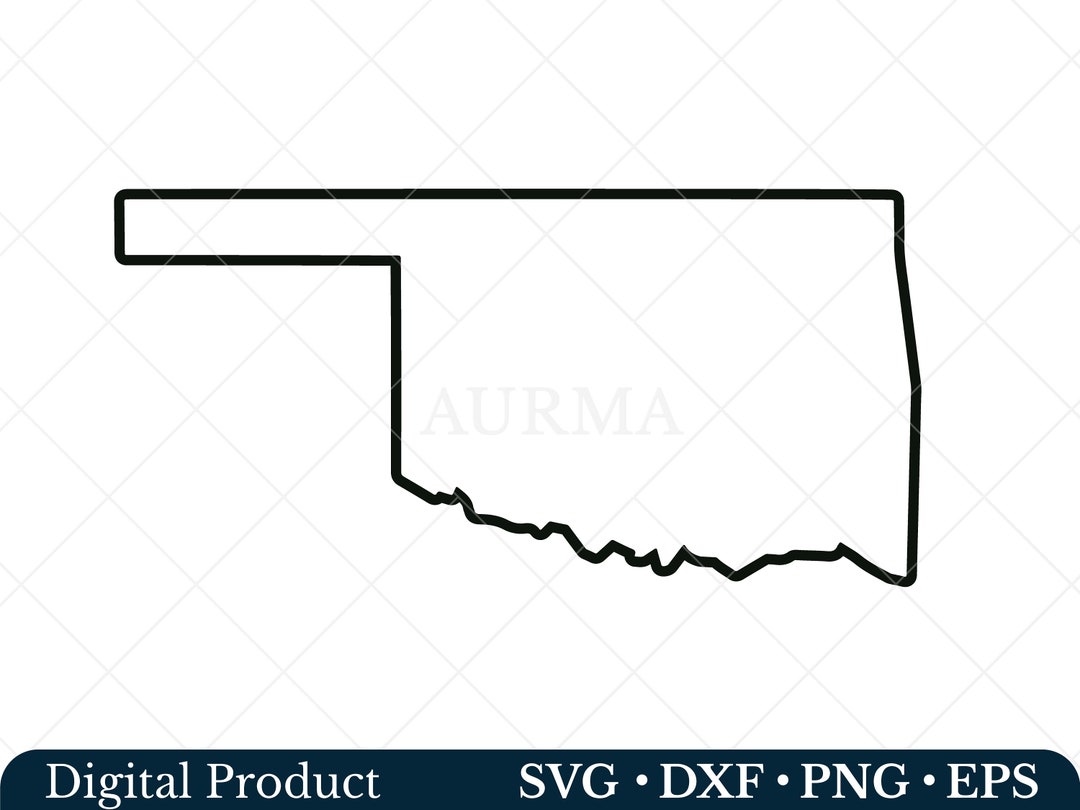 Oklahoma State Svg, Oklahoma Png, Outline Oklahoma Map, Patriotic Svg ...