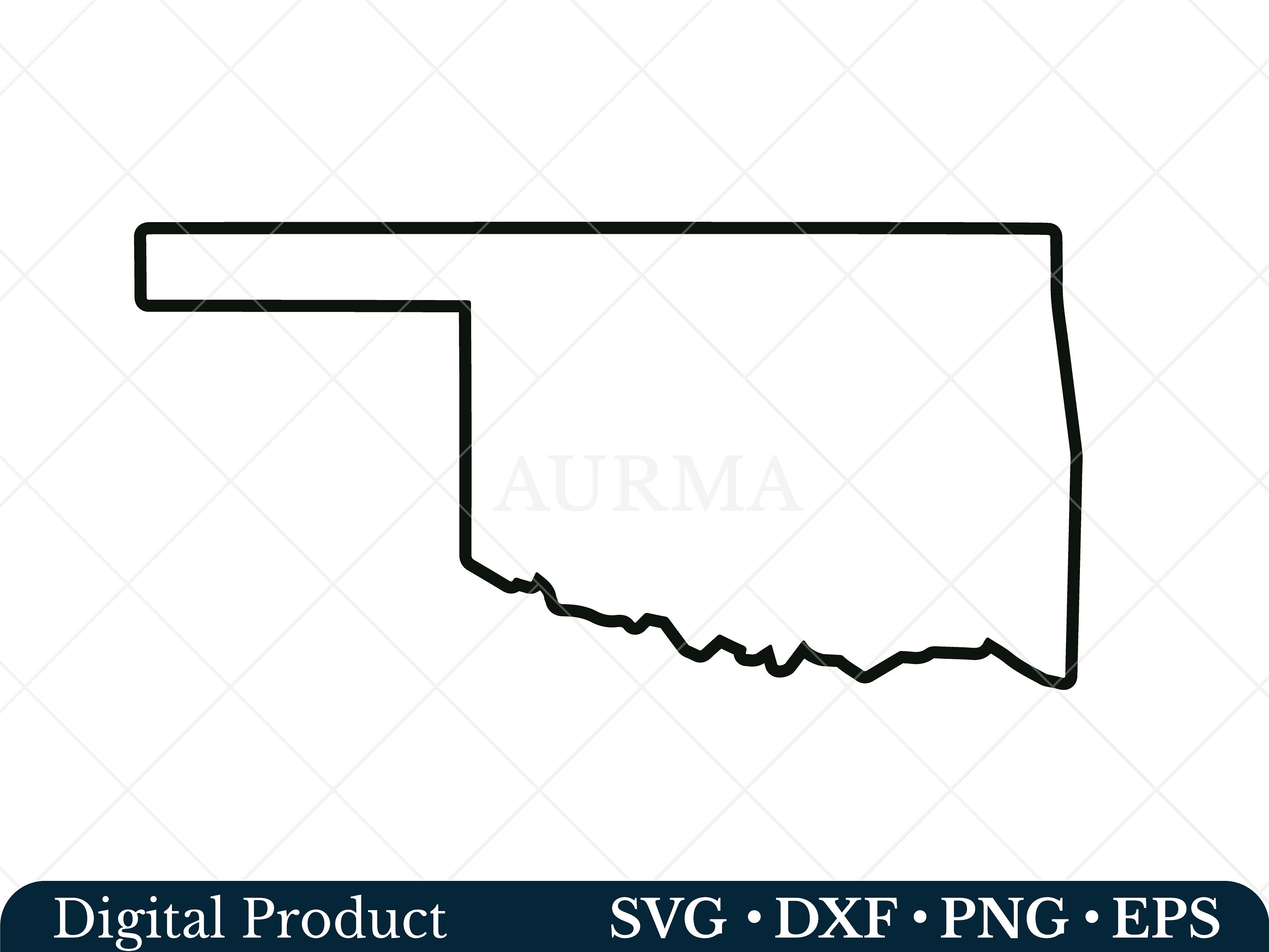 Oklahoma State Svg, Oklahoma Png, Outline Oklahoma Map, Patriotic Svg ...