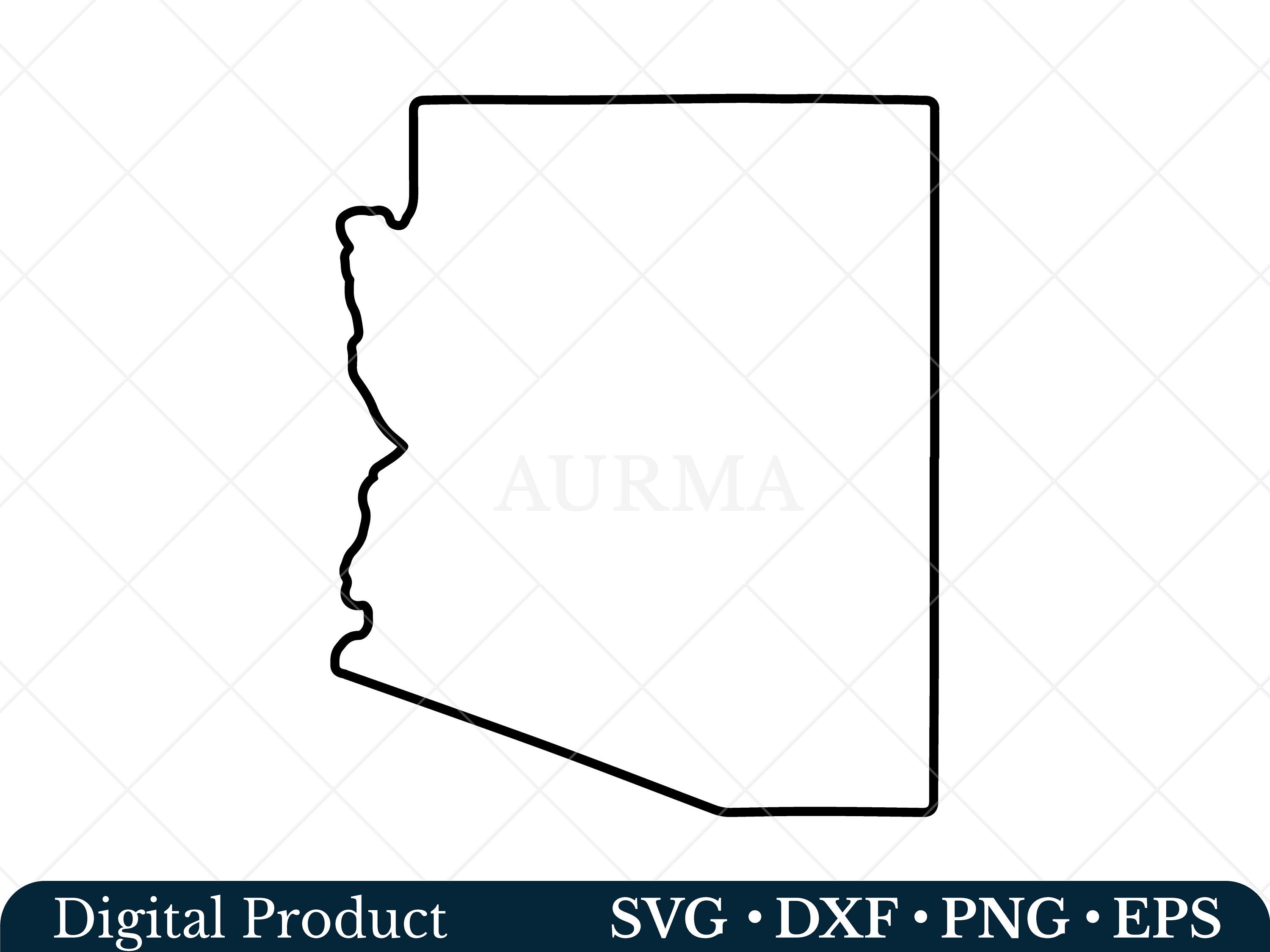 Arizona State Svg, Arizona Png, Patriotic Svg, Cut File, US State Map ...