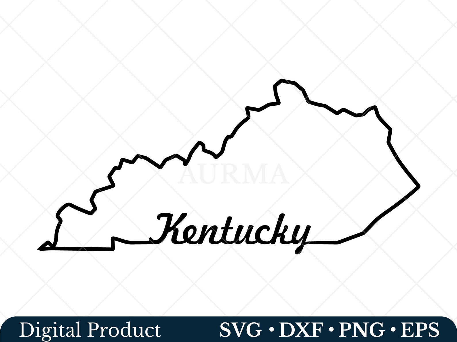 Kentucky State Svg, Kentucky Png, Patriotic Svg, Cut File, US State Map ...