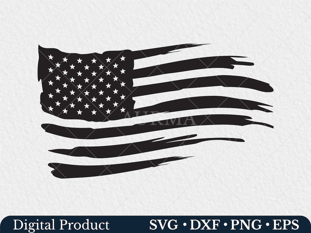 Distressed Us Flag Svg, American Flag Svg, Grunge Us Flag, Fourth of ...