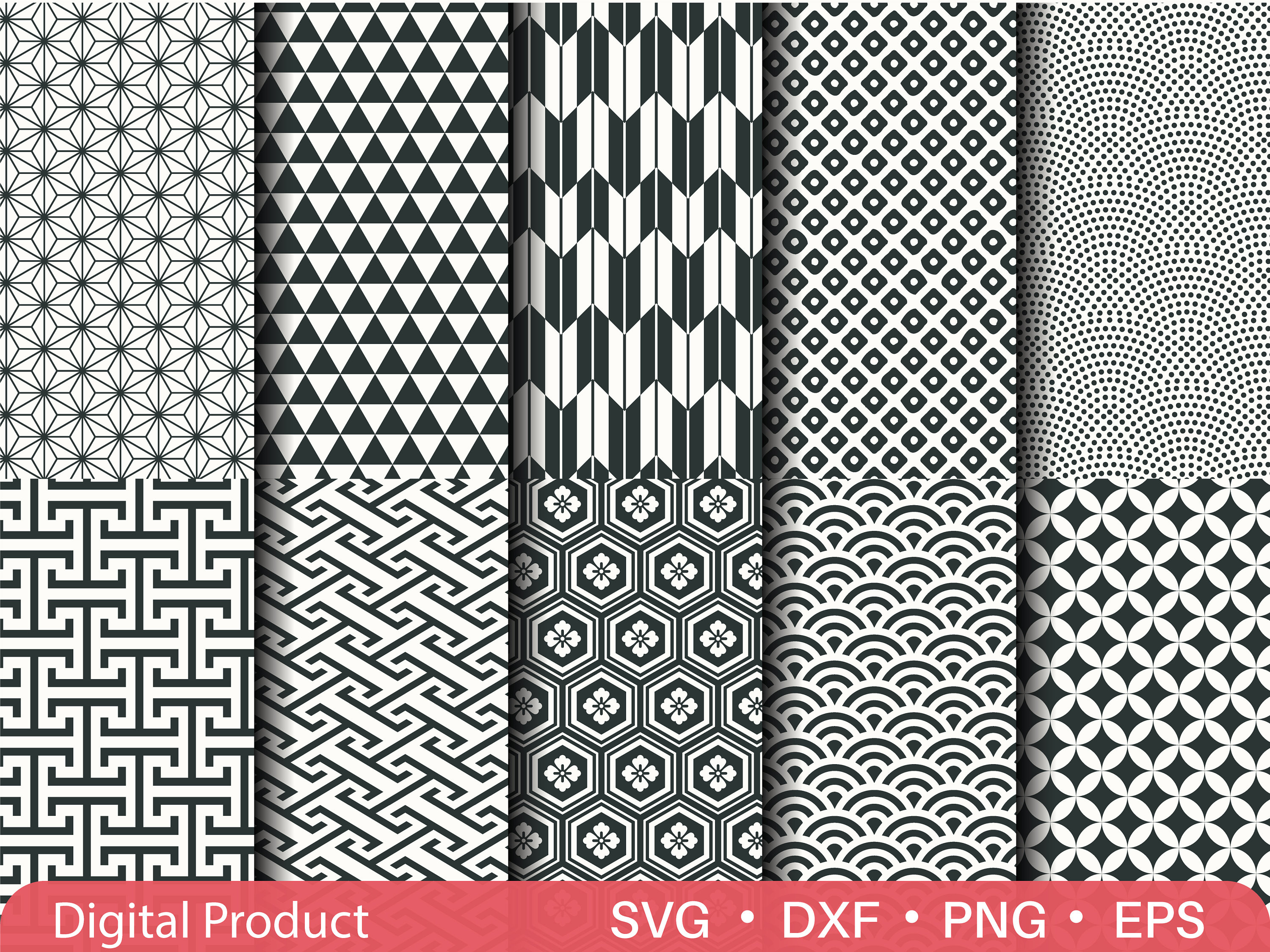 Japanese Pattern Svg, Japanese Svg, Geometric Pattern Svg, Seamless ...