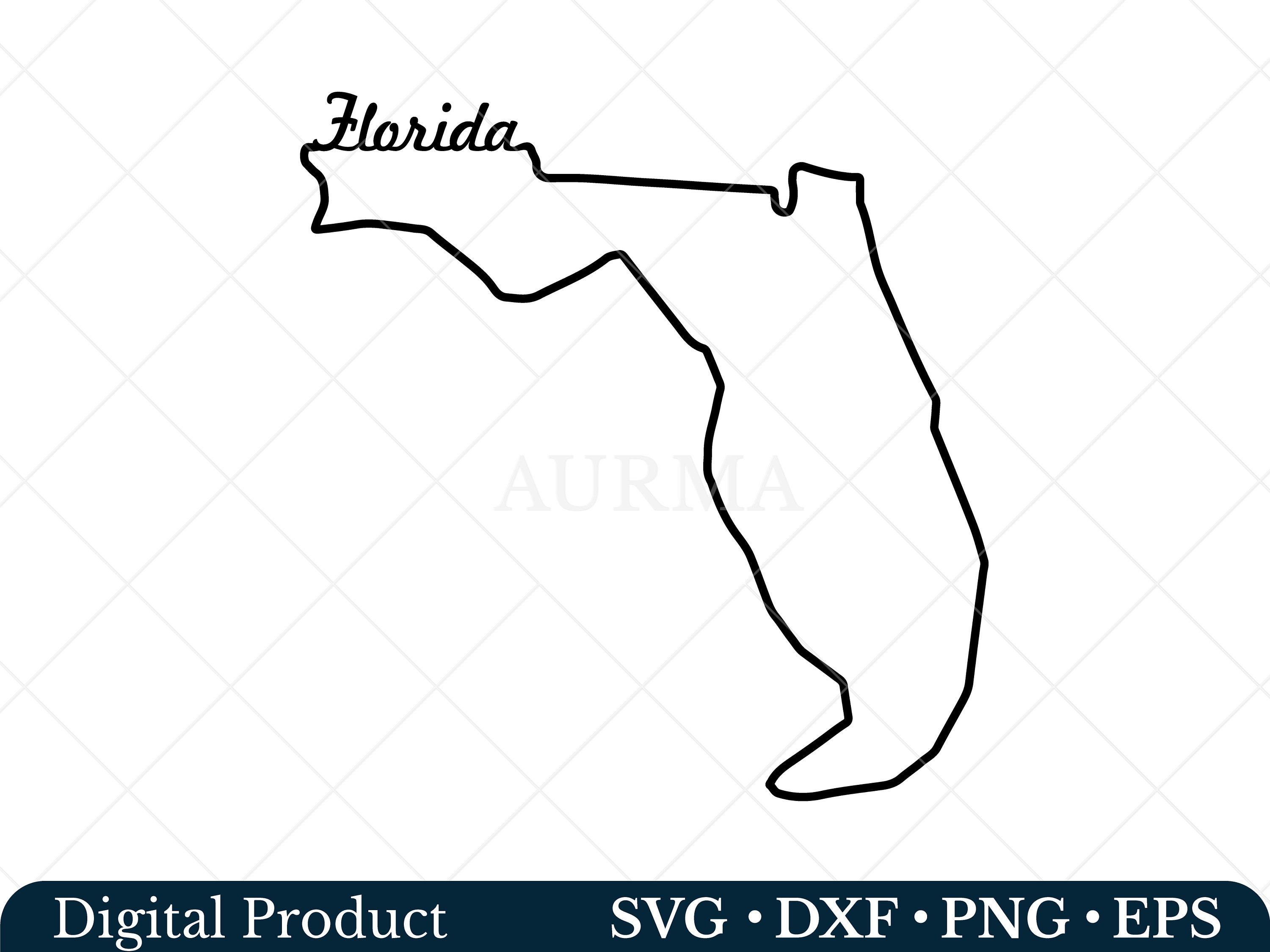 Florida State Svg, Florida Png, Patriotic Svg, Cut File, US State Map ...