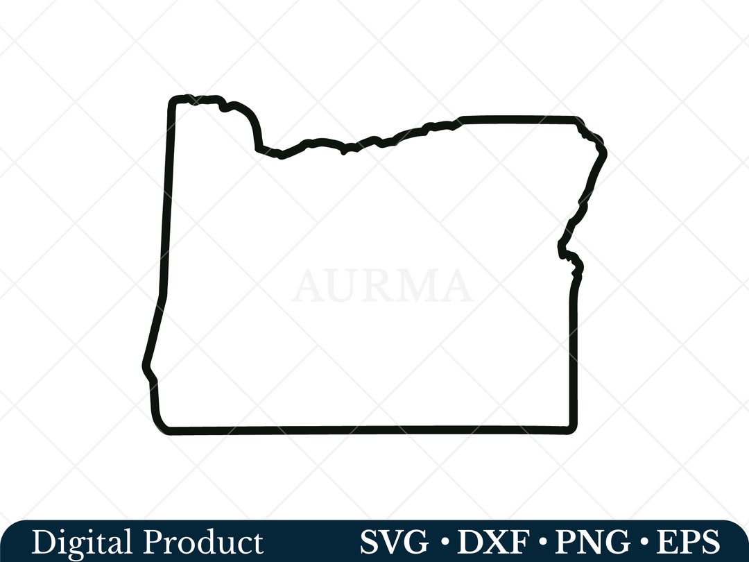 Oregon State Svg, Oregon Png, Outline Oregon Map, Patriotic Svg, Cut ...