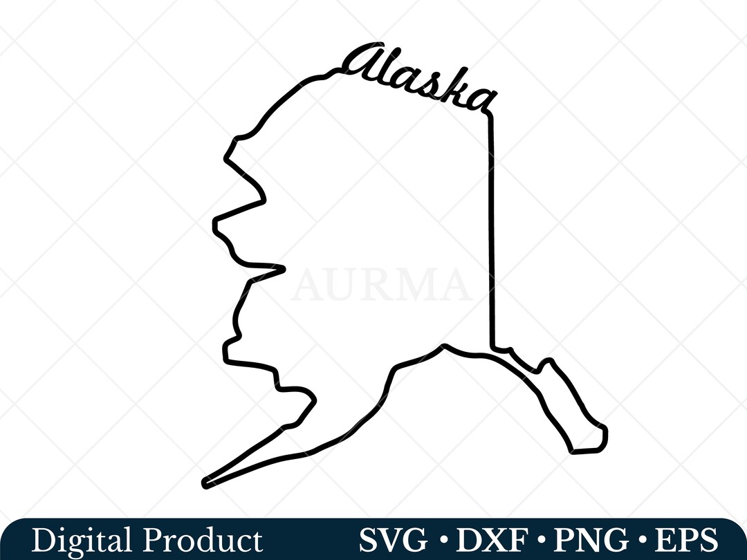 Alaska State Svg, Alaska Png, Patriotic Svg, Cut File, US State Map ...