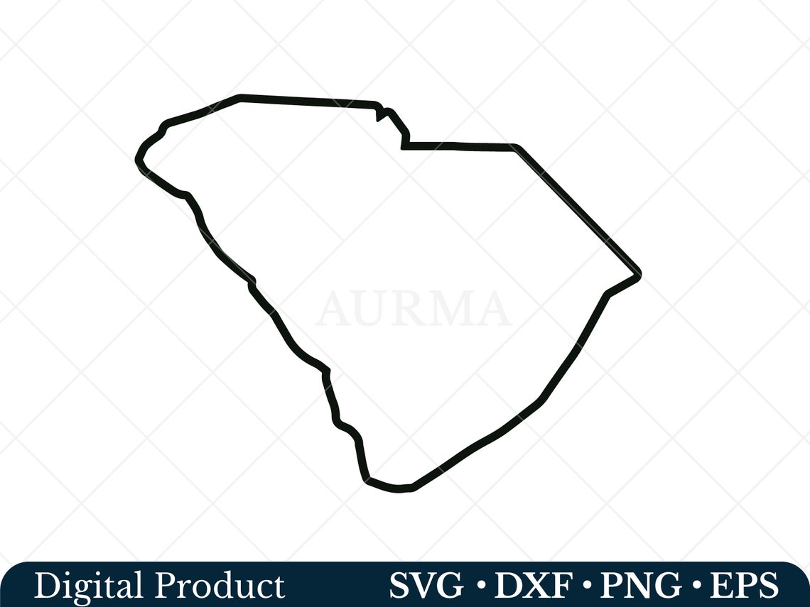 South Carolina State Svg, South Carolina Png, Outline South Carolina ...
