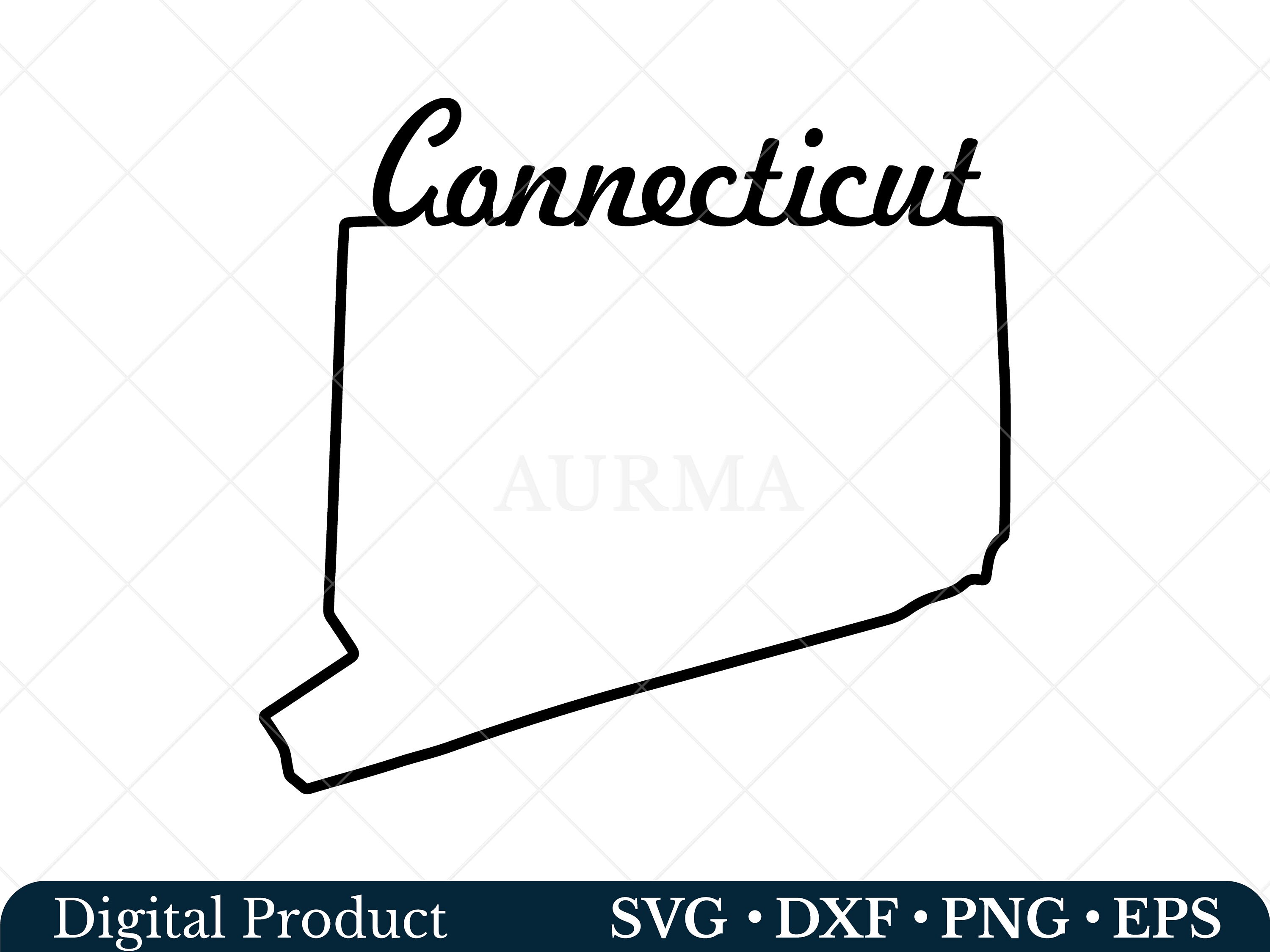 Connecticut State Svg, Connecticut Png, Patriotic Svg, Cut File, US ...