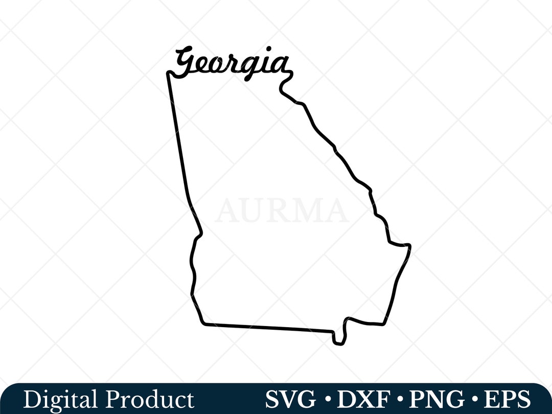 Georgia State Svg, Georgia Png, Patriotic Svg, Cut File, US State Map ...