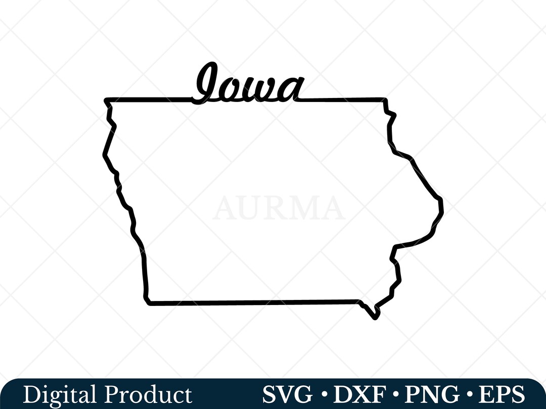 Iowa State Svg, Iowa Png, Patriotic Svg, Cut File, US State Map, Svg ...