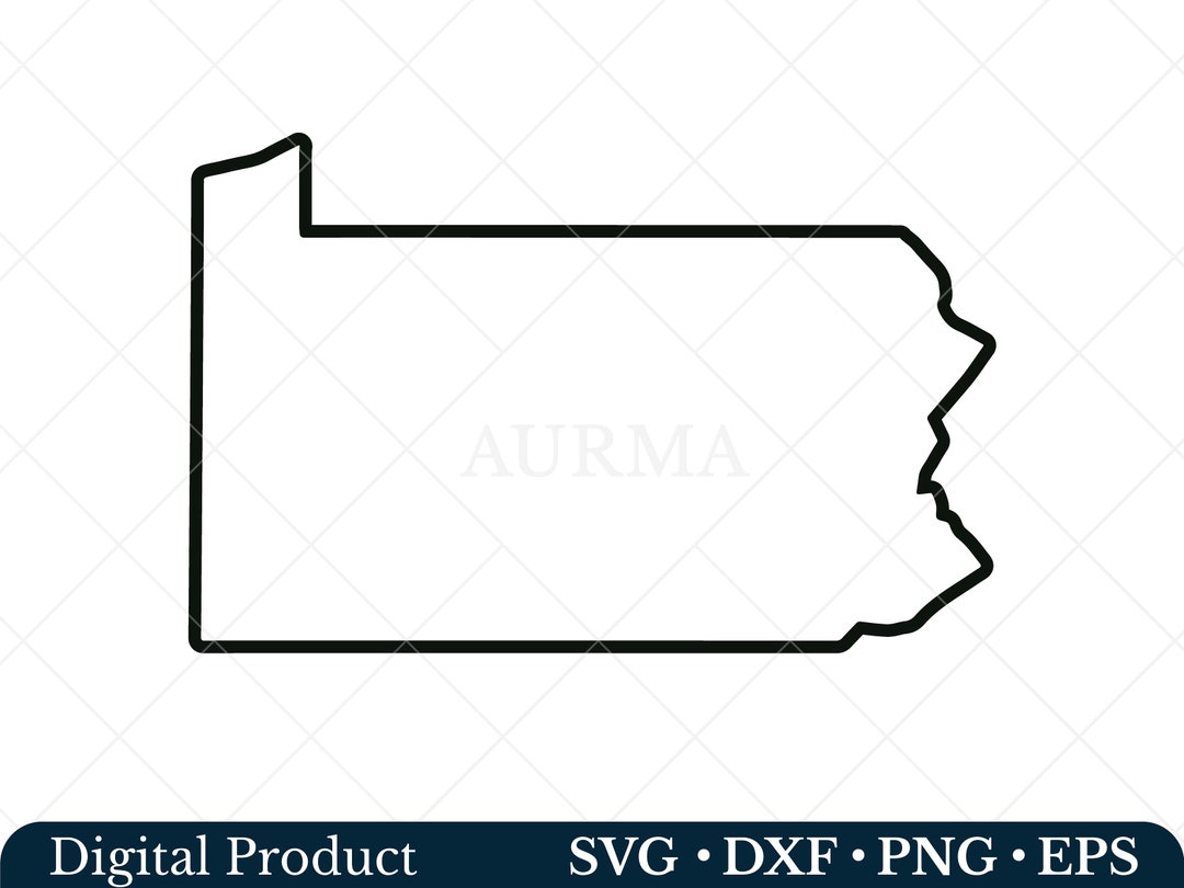 Pennsylvania State Svg, Pennsylvania Png, Outline Pennsylvania Map ...