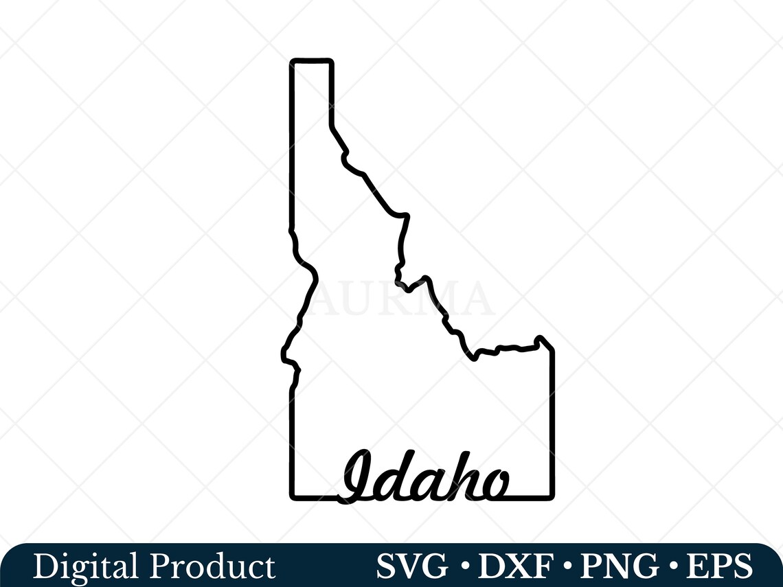 Idaho State Svg, Idaho Png, Patriotic Svg, Cut File, US State Map, Svg ...