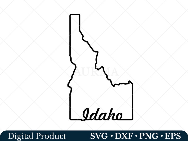 Idaho State Svg, Idaho Png, Patriotic Svg, Cut File, US State Map, Svg ...