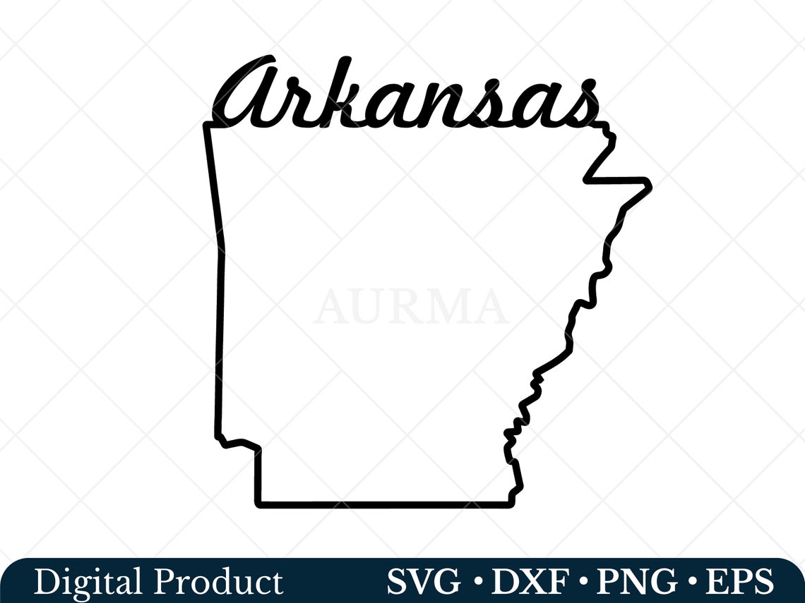 Arkansas State Svg, Arkansas Png, Patriotic Svg, Cut File, US State Map ...