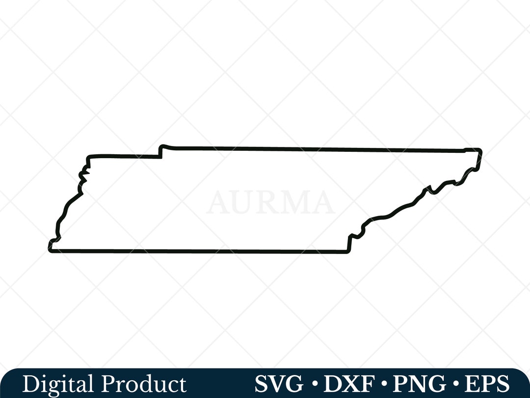 Tennessee State Svg, Tennessee Png, Outline Tennessee Map, Patriotic ...