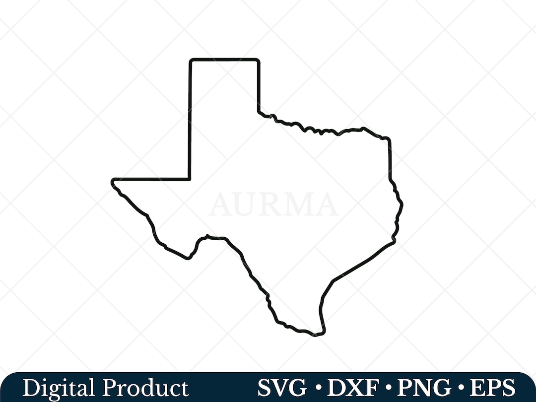 Texas State Svg, Texas Png, Outline Texas Map, Patriotic Svg, Cut File ...