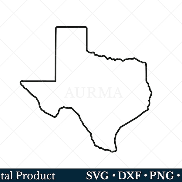 Texas Outline - Etsy
