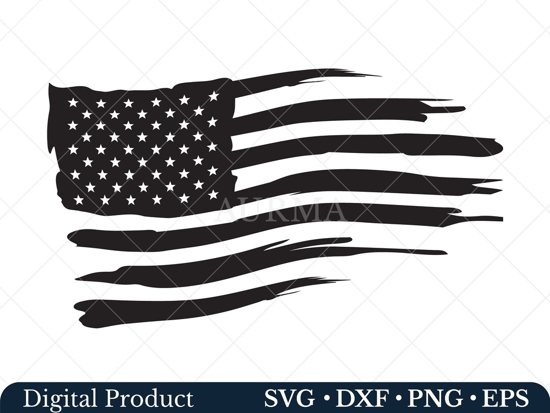 Distressed Us Flag Svg, American Flag Svg, Grunge Us Flag, Fourth of ...