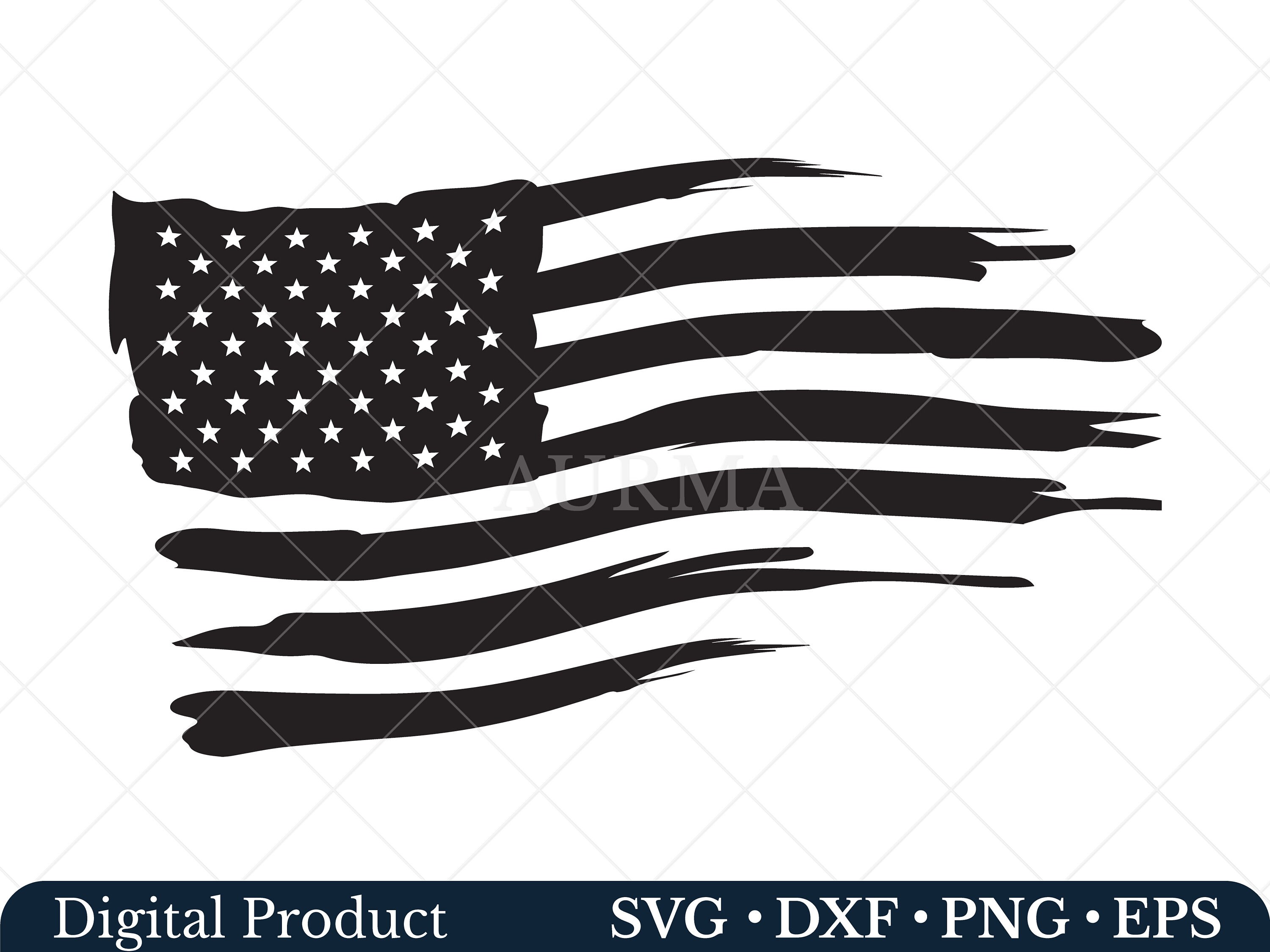 Distressed Us Flag Svg, American Flag Svg, Grunge Us Flag, Fourth of ...