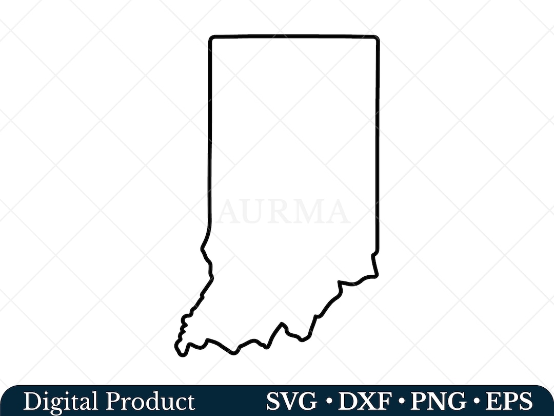 Indiana State Svg, Indiana Png, Patriotic Svg, Cut File, US State Map ...