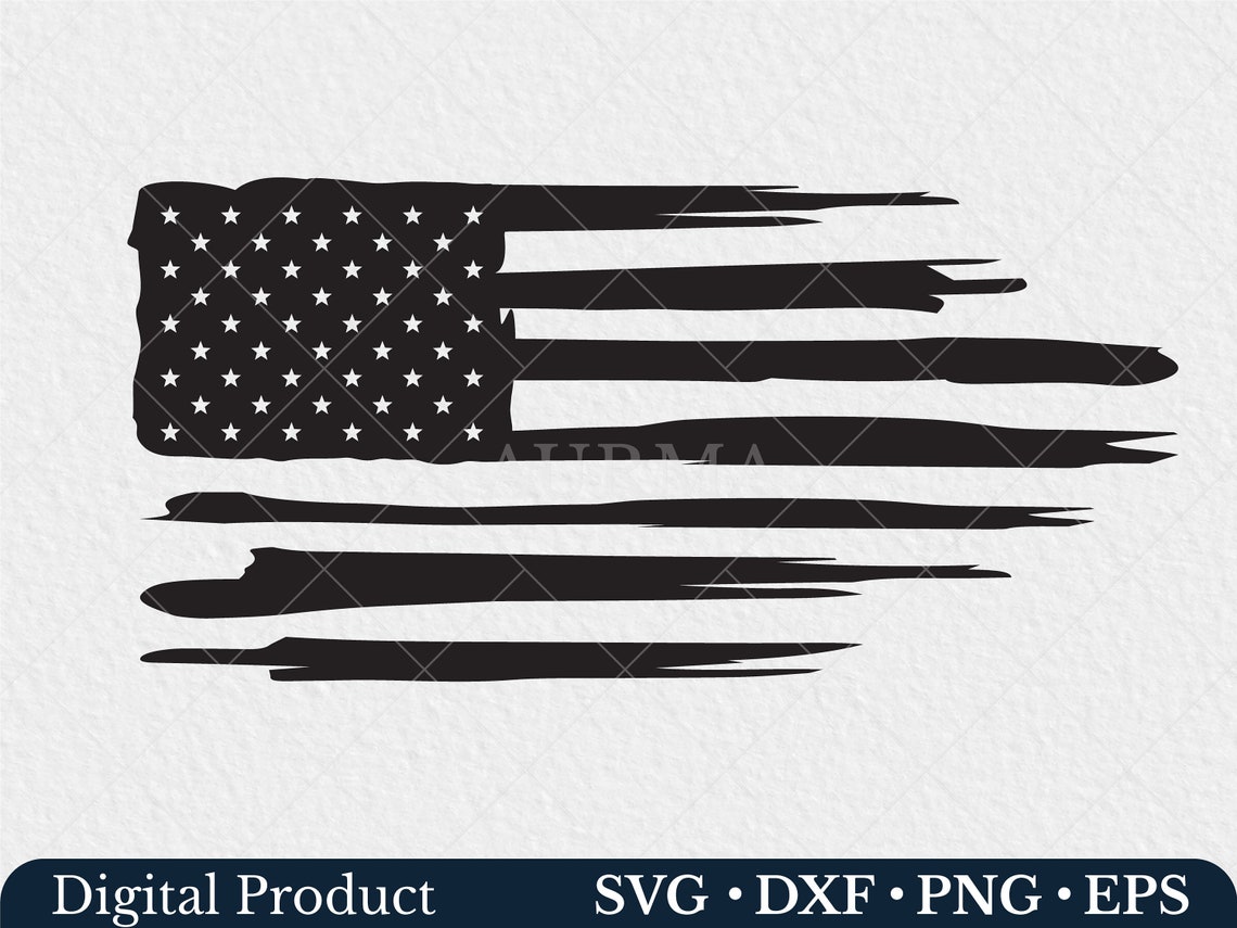 Distressed Us Flag Svg, American Flag Svg, Grunge Us Flag, Fourth of ...