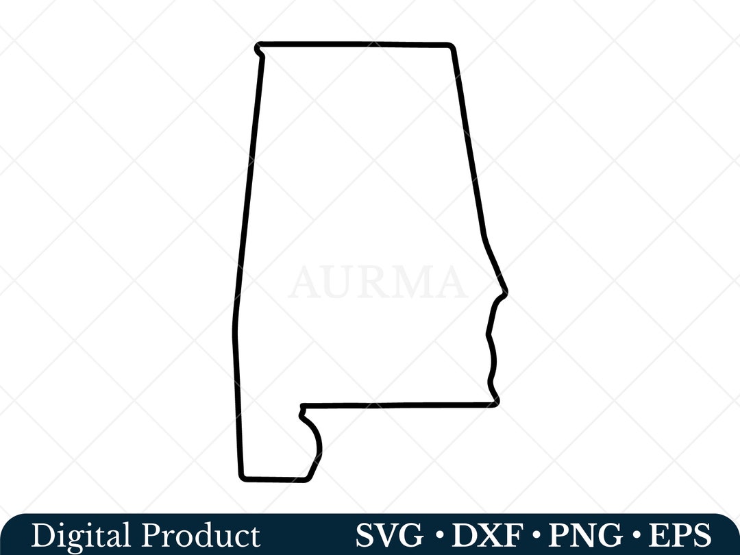 Alabama State Svg, Alabama Png, Patriotic Svg, Cut File, US State Map ...