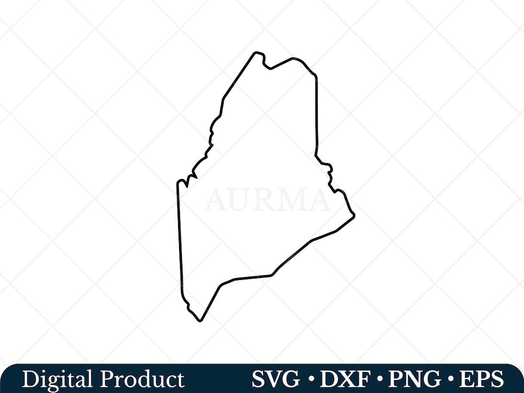 Maine State Svg, Maine Png, Patriotic Svg, Cut File, US State Map, Svg ...