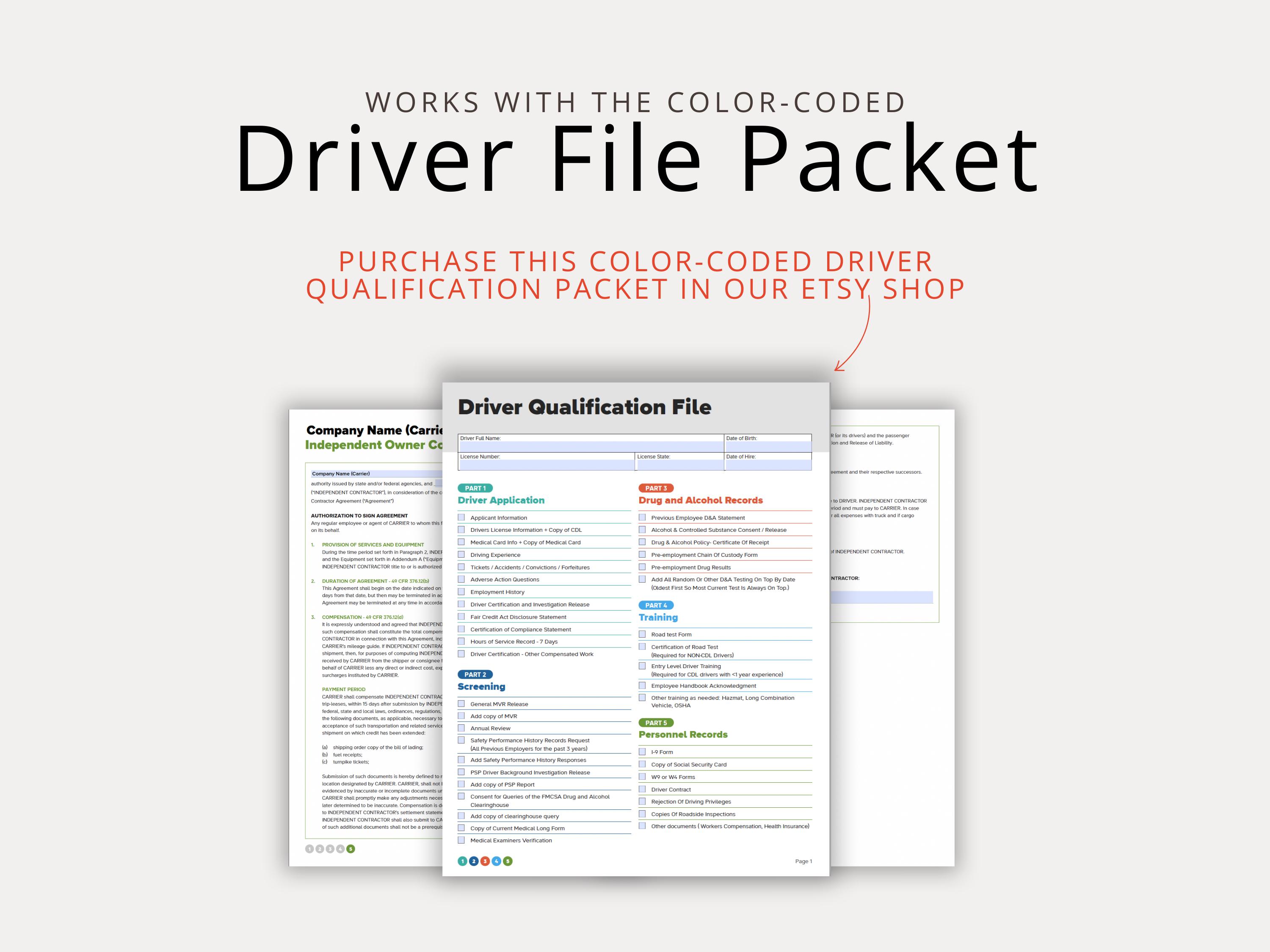Passenger Authorization and Release Form Kit for a Trucking Company ...