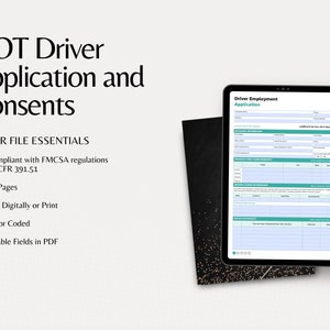 Truck Driver Application Driver Qualification File Trucking Company ...