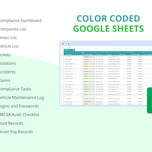 DOT Compliance Spreadsheet for Trucking Companies | Simplify Your ...