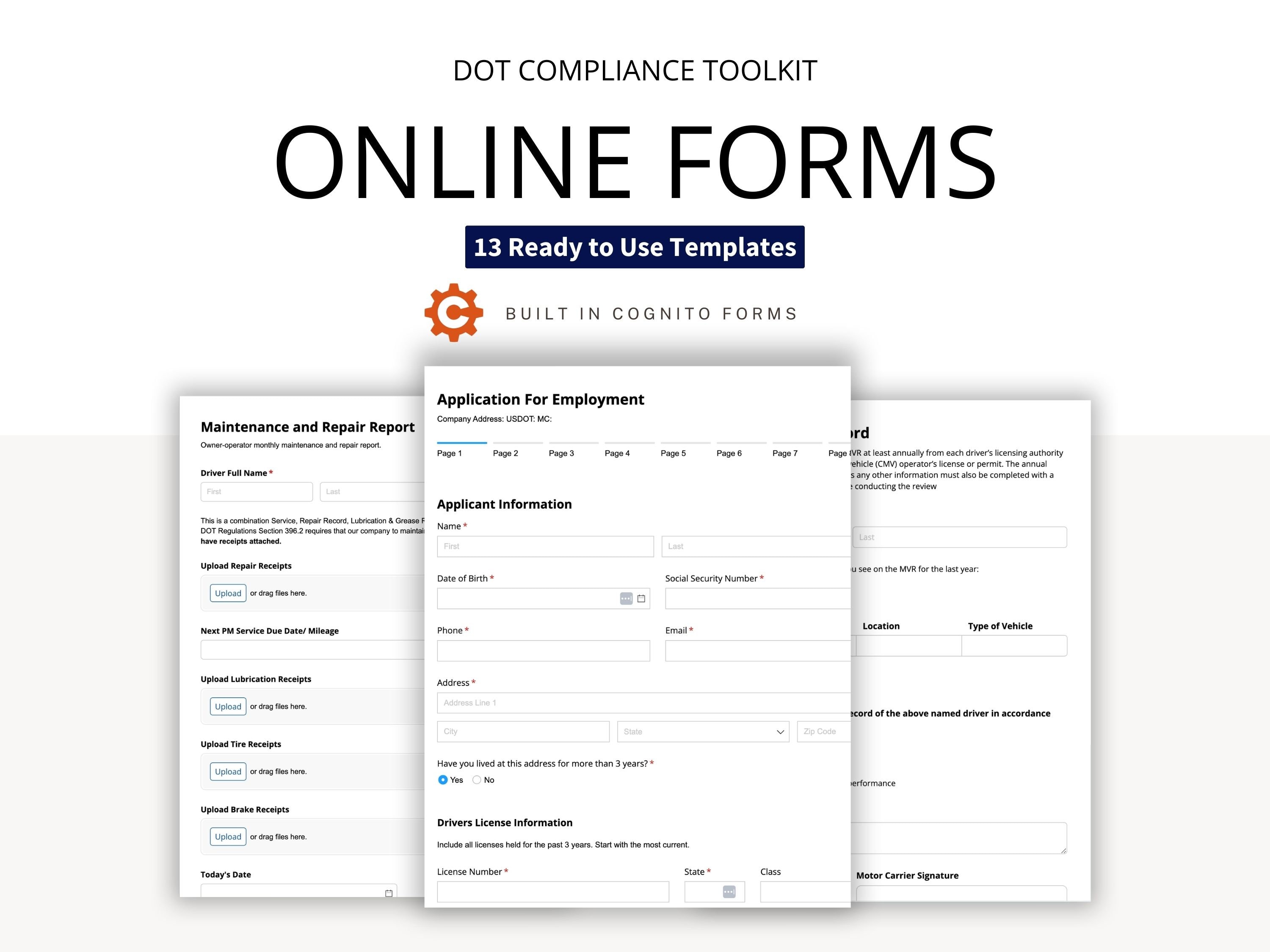 DOT Compliance Toolkit Compliance Spreadsheet Trucking Business ...
