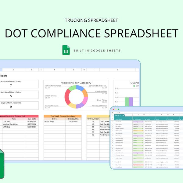 Dispatch Excel Template - Etsy