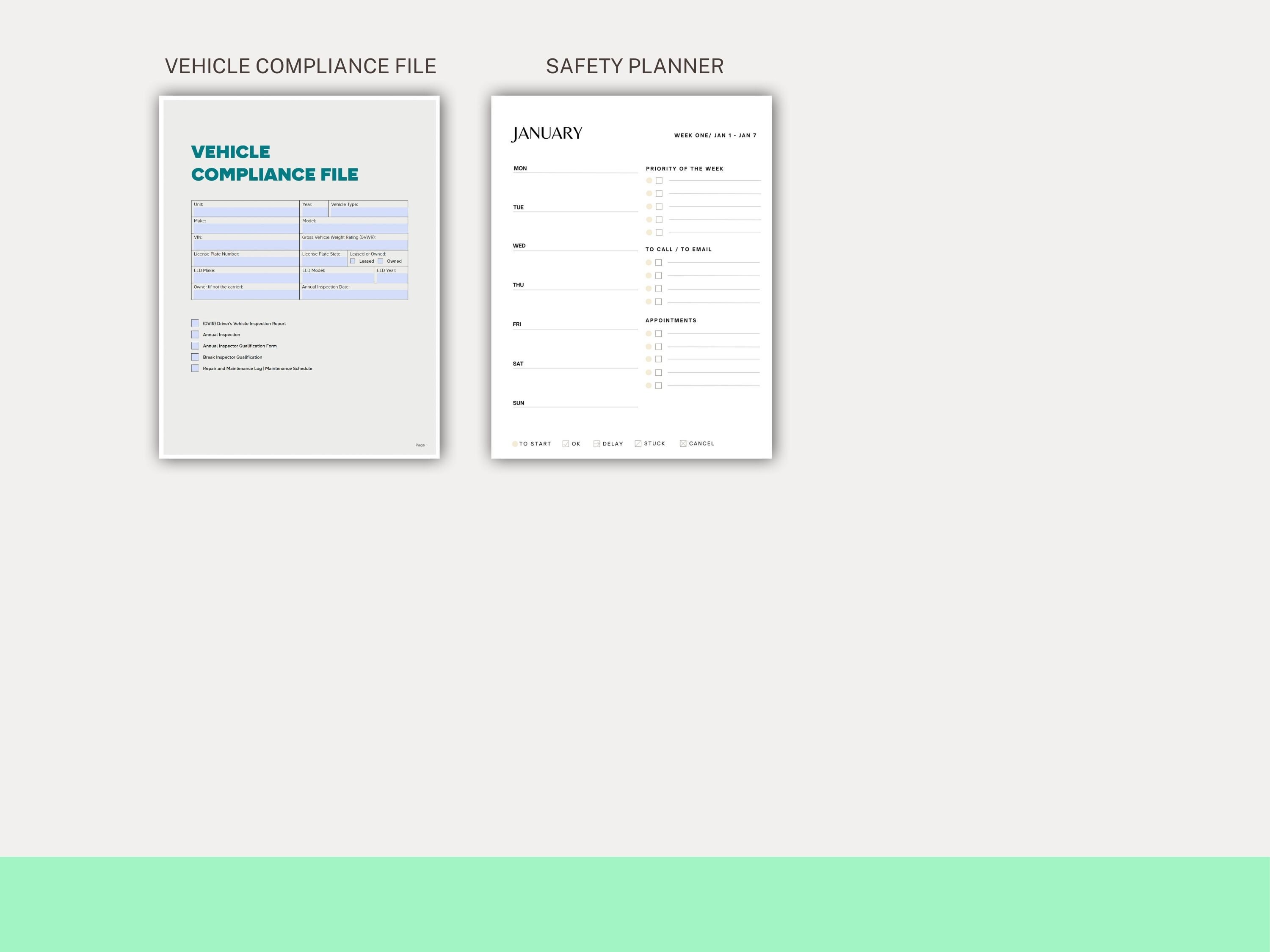 Trucking Company Compliance Forms Bundle | FMCSA (PDF) - Etsy