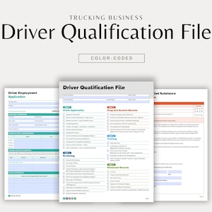 Truck Driver Application Driver Qualification File Trucking Company ...