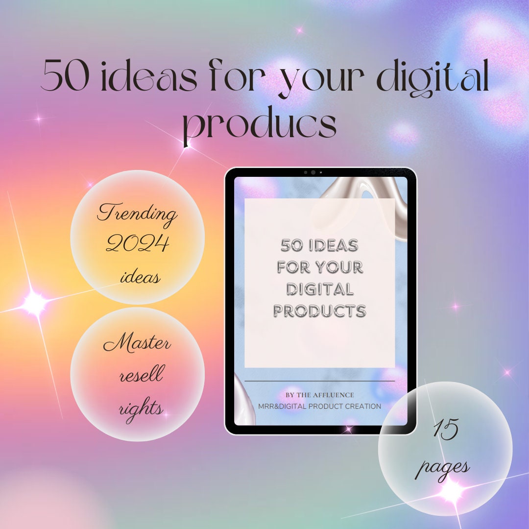 50 Trending Digital Products Ideas 2024 +master Resell Rights - Etsy
