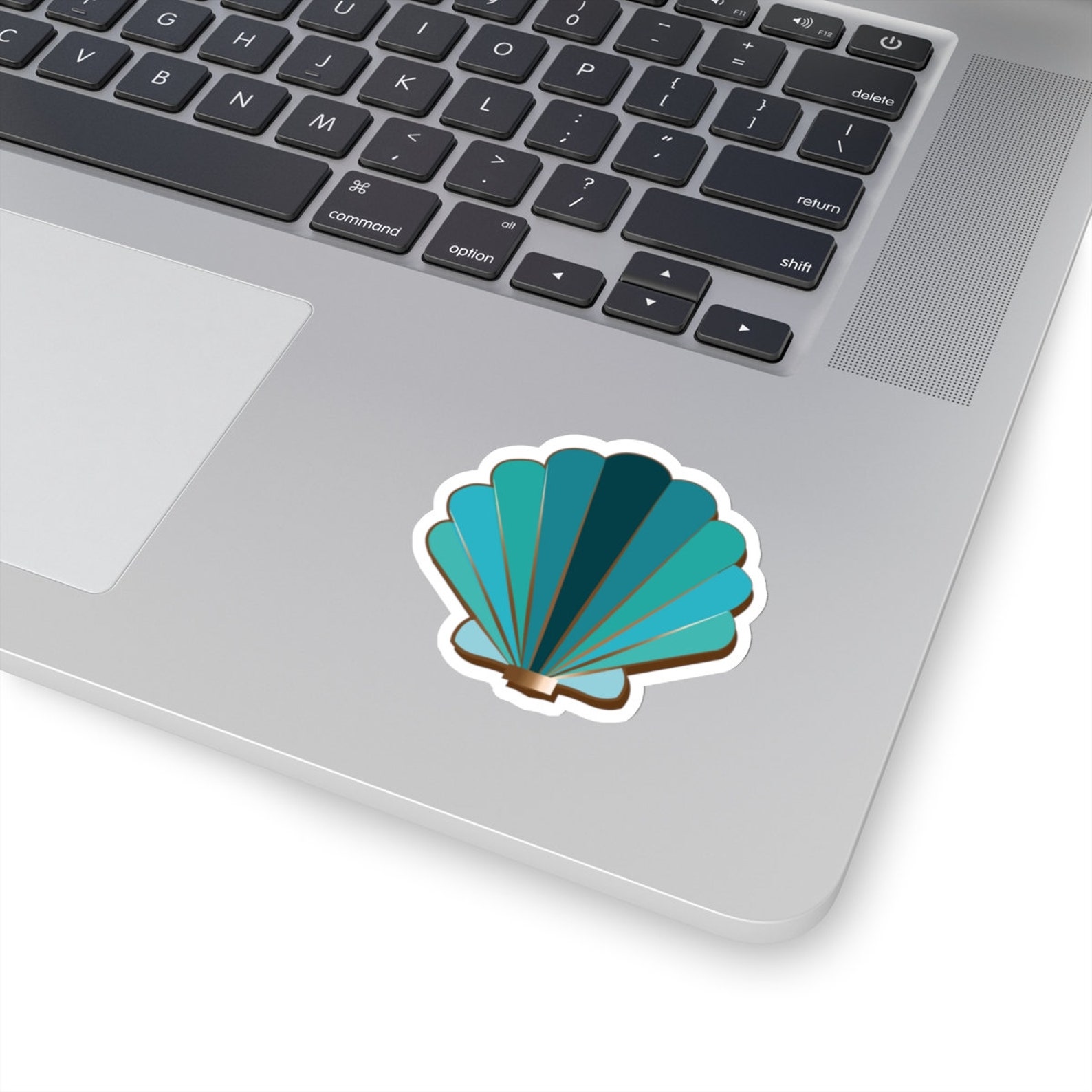 Gradient Blue Seashell Sticker | Blue Vinyl Sticker | Gift | Phone ...